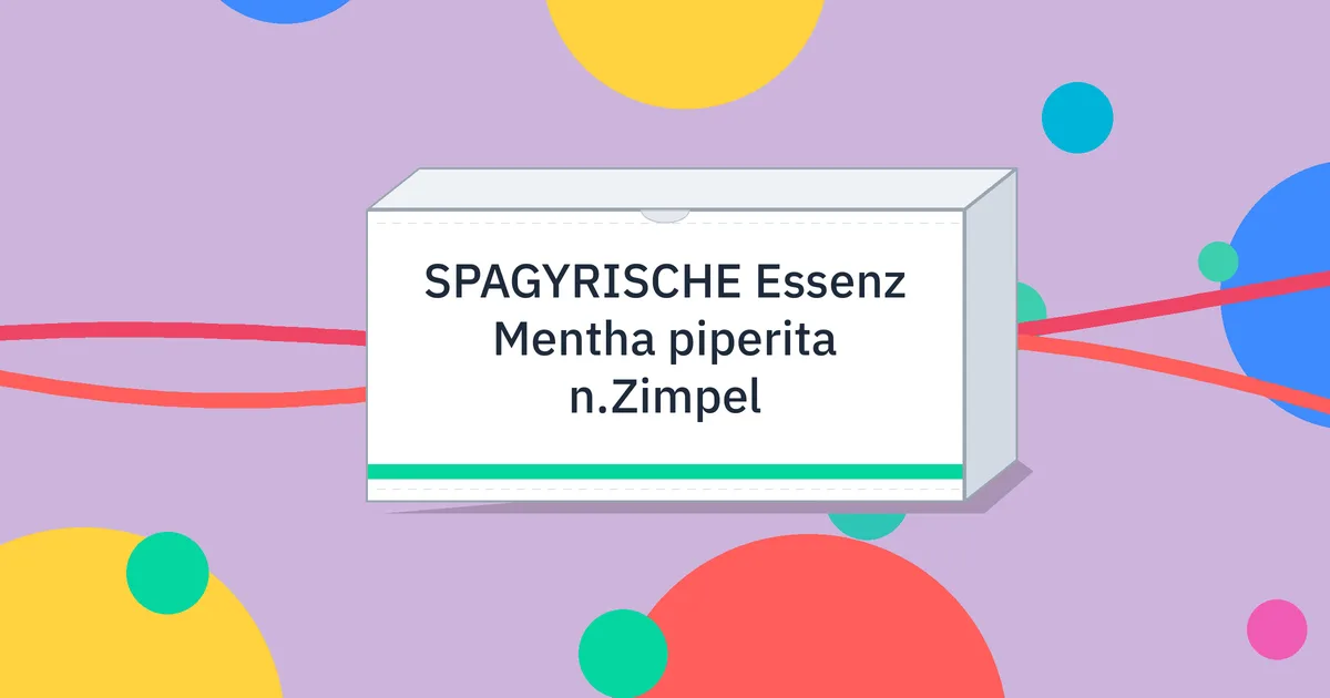 Symbolbild: Packung mit der Aufschrift SPAGYRISCHE Essenz Mentha piperita n.Zimpel (PZN 00917307) – Verfügbarkeit und Bezug in Apotheken in Frankfurt am Main