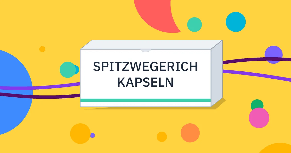 Symbolbild: Packung mit der Aufschrift SPITZWEGERICH KAPSELN (PZN 08727954) – Verfügbarkeit und Bezug in Apotheken in Frankfurt am Main