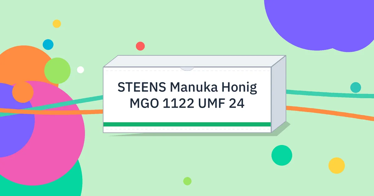 Symbolbild: Packung mit der Aufschrift STEENS Manuka Honig MGO 1122 UMF 24 (PZN 19476403) – Verfügbarkeit und Bezug in Apotheken in Frankfurt am Main