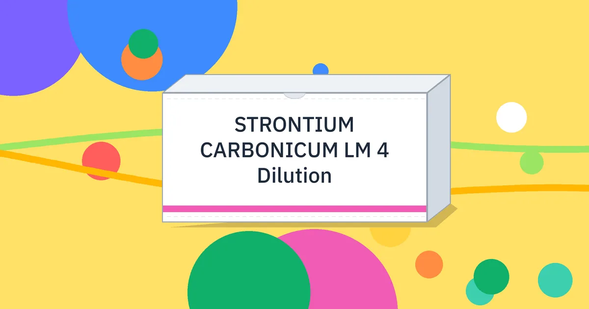 Symbolbild: Packung mit der Aufschrift STRONTIUM CARBONICUM LM 4 Dilution (PZN 13203064) – Verfügbarkeit und Bezug in Apotheken in Frankfurt am Main