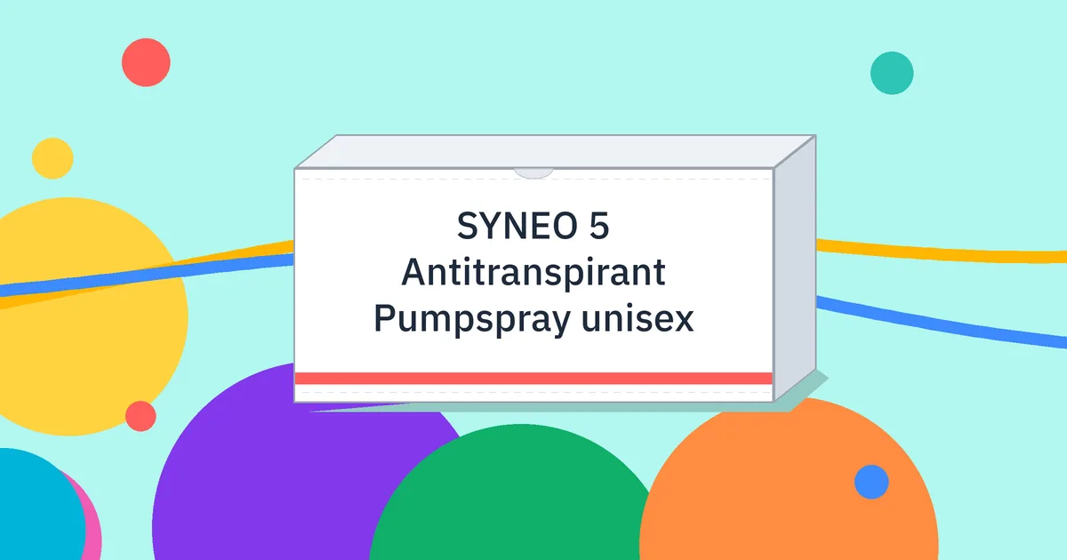 Symbolbild: Packung mit der Aufschrift SYNEO 5 Antitranspirant Pumpspray unisex (PZN 19284307) – Verfügbarkeit und Bezug in Apotheken in Frankfurt am Main