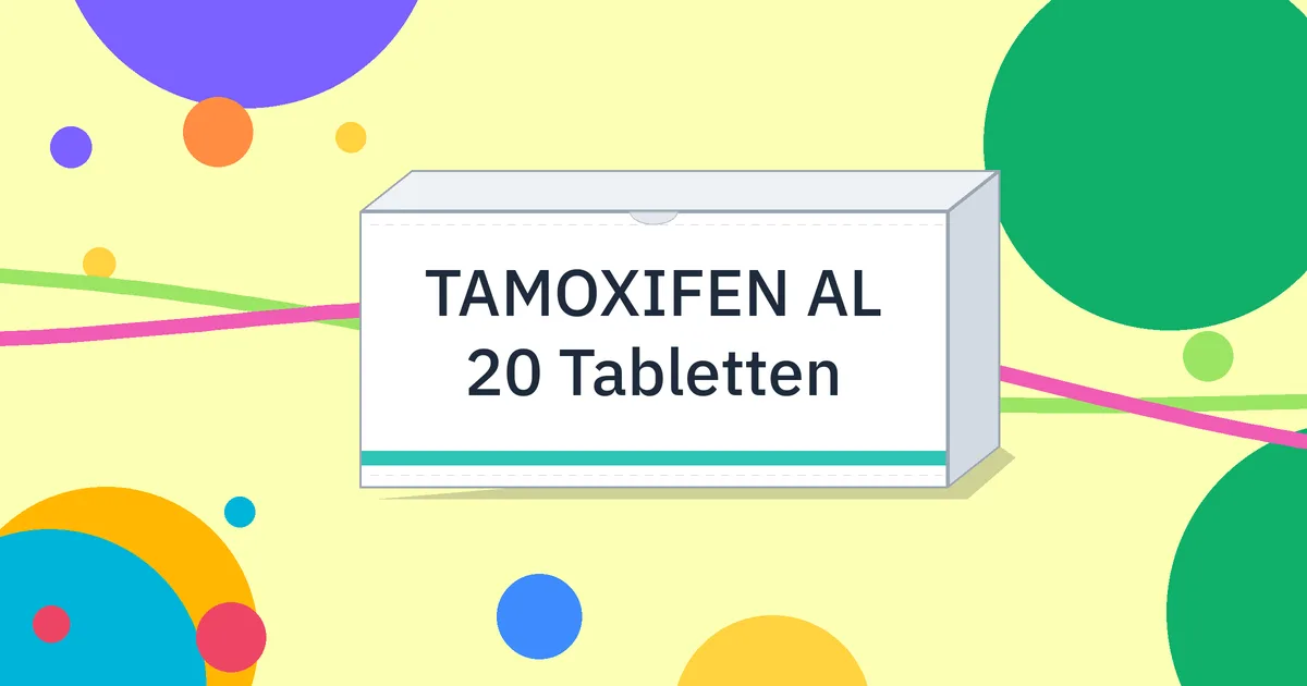 Symbolbild: Packung mit der Aufschrift TAMOXIFEN AL 20 Tabletten (PZN 03852318) – Verfügbarkeit und Bezug in Apotheken in Frankfurt am Main