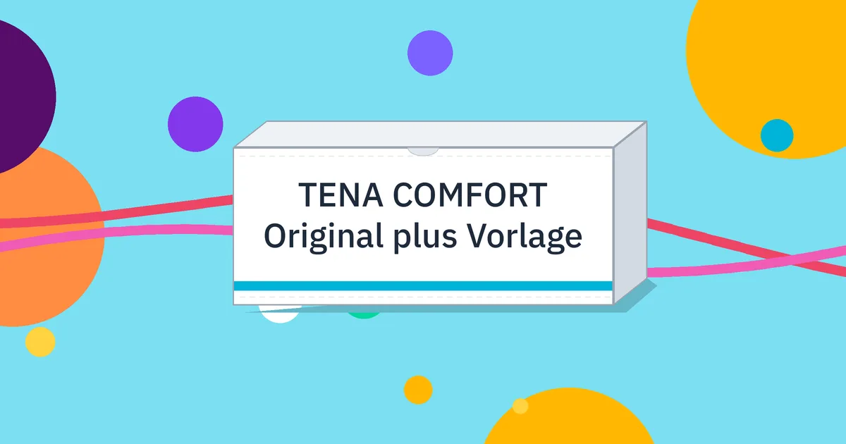 Symbolbild: Packung mit der Aufschrift TENA COMFORT Original plus Vorlage (PZN 11307598) – Verfügbarkeit und Bezug in Apotheken in Frankfurt am Main