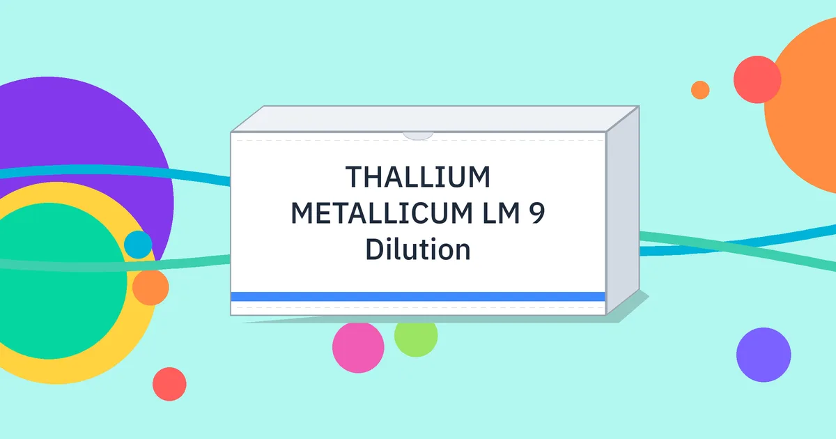 Symbolbild: Packung mit der Aufschrift THALLIUM METALLICUM LM 9 Dilution (PZN 10919253) – Verfügbarkeit und Bezug in Apotheken in Frankfurt am Main