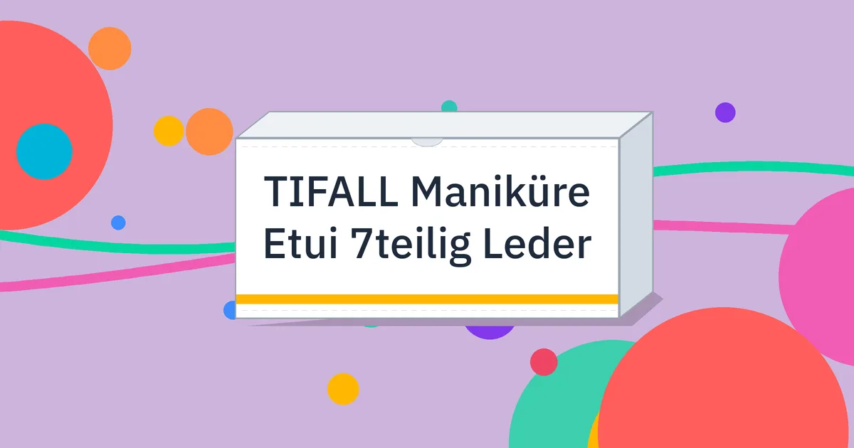 Symbolbild: Packung mit der Aufschrift TIFALL Maniküre Etui 7teilig Leder (PZN 10258515) – Verfügbarkeit und Bezug in Apotheken in Frankfurt am Main