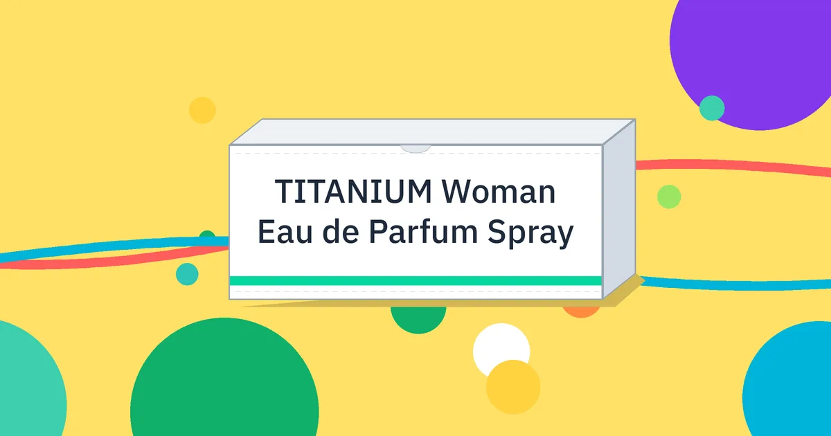Symbolbild: Packung mit der Aufschrift TITANIUM Woman Eau de Parfum Spray (PZN 03528285) – Verfügbarkeit und Bezug in Apotheken in Frankfurt am Main