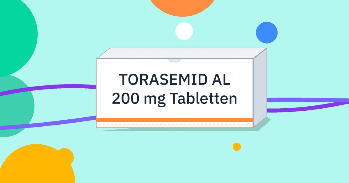 Symbolbild: Packung mit der Aufschrift TORASEMID AL 200 mg Tabletten (PZN 04992843) – Verfügbarkeit und Bezug in Apotheken in Frankfurt am Main