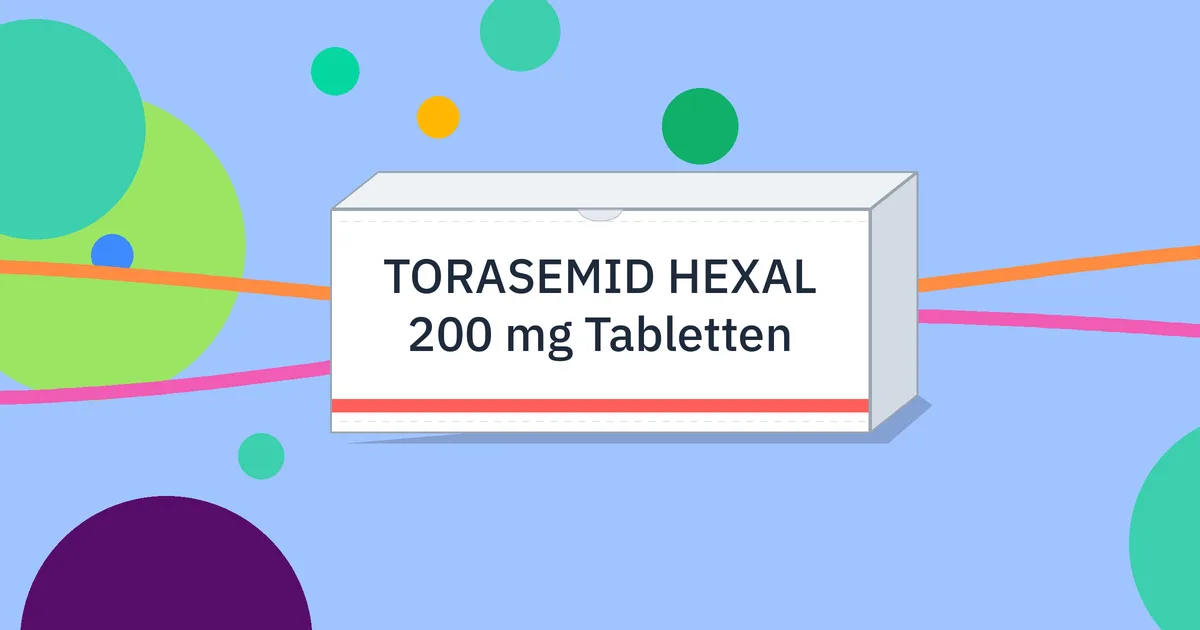 Symbolbild: Packung mit der Aufschrift TORASEMID HEXAL 200 mg Tabletten (PZN 03650388) – Verfügbarkeit und Bezug in Apotheken in Frankfurt am Main