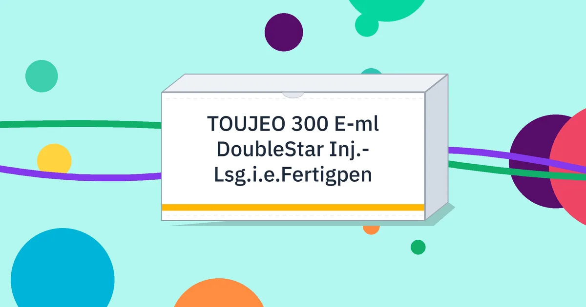 Symbolbild: Packung mit der Aufschrift TOUJEO 300 E-ml DoubleStar Inj.-Lsg.i.e.Fertigpen (PZN 16391327) – Verfügbarkeit und Bezug in Apotheken in Frankfurt am Main