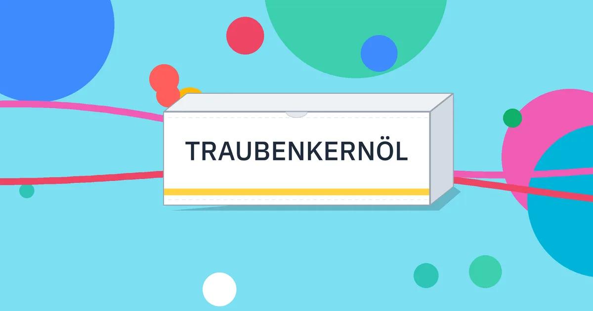 Symbolbild: Packung mit der Aufschrift TRAUBENKERNÖL (PZN 03034241) – Verfügbarkeit und Bezug in Apotheken in Frankfurt am Main