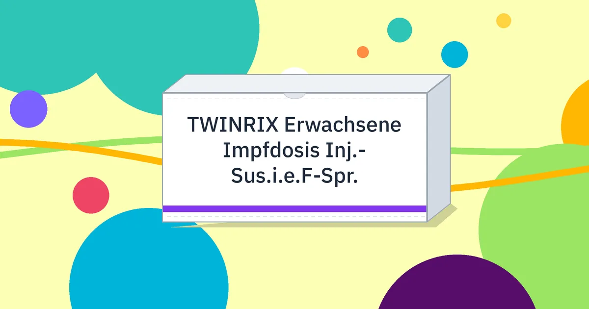 Symbolbild: Packung mit der Aufschrift TWINRIX Erwachsene Impfdosis Inj.-Sus.i.e.F-Spr. (PZN 00361850) – Verfügbarkeit und Bezug in Apotheken in Frankfurt am Main