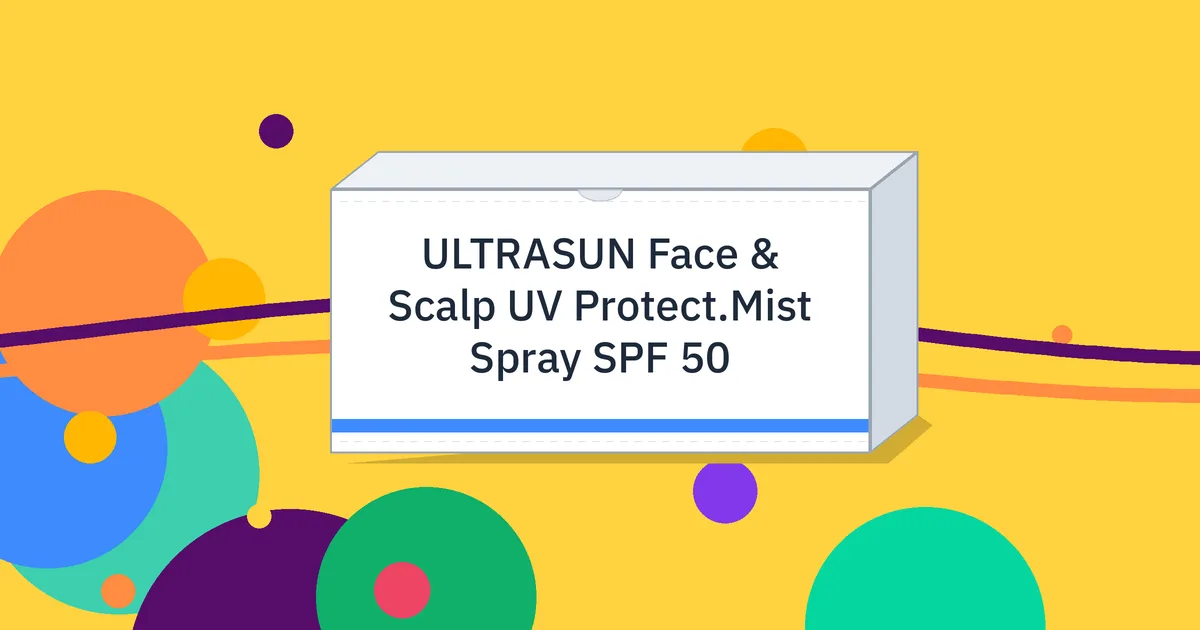 Symbolbild: Packung mit der Aufschrift ULTRASUN Face & Scalp UV Protect.Mist Spray SPF 50 (PZN 18043599) – Verfügbarkeit und Bezug in Apotheken in Frankfurt am Main