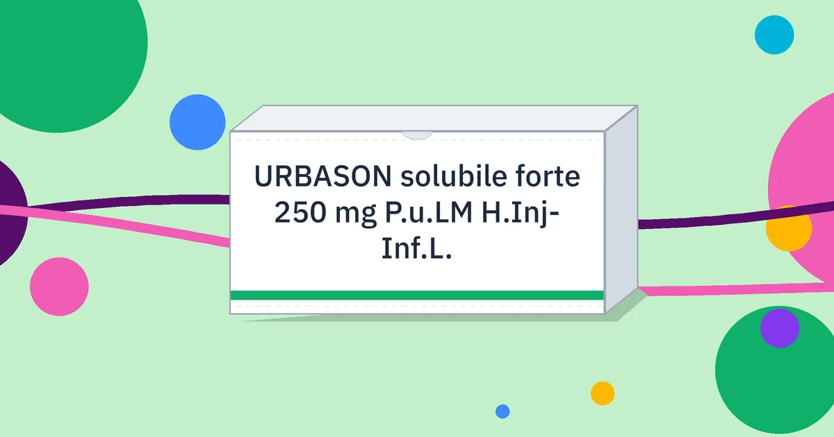 Symbolbild: Packung mit der Aufschrift URBASON solubile forte 250 mg P.u.LM H.Inj-Inf.L. (PZN 03332369) – Verfügbarkeit und Bezug in Apotheken in Frankfurt am Main