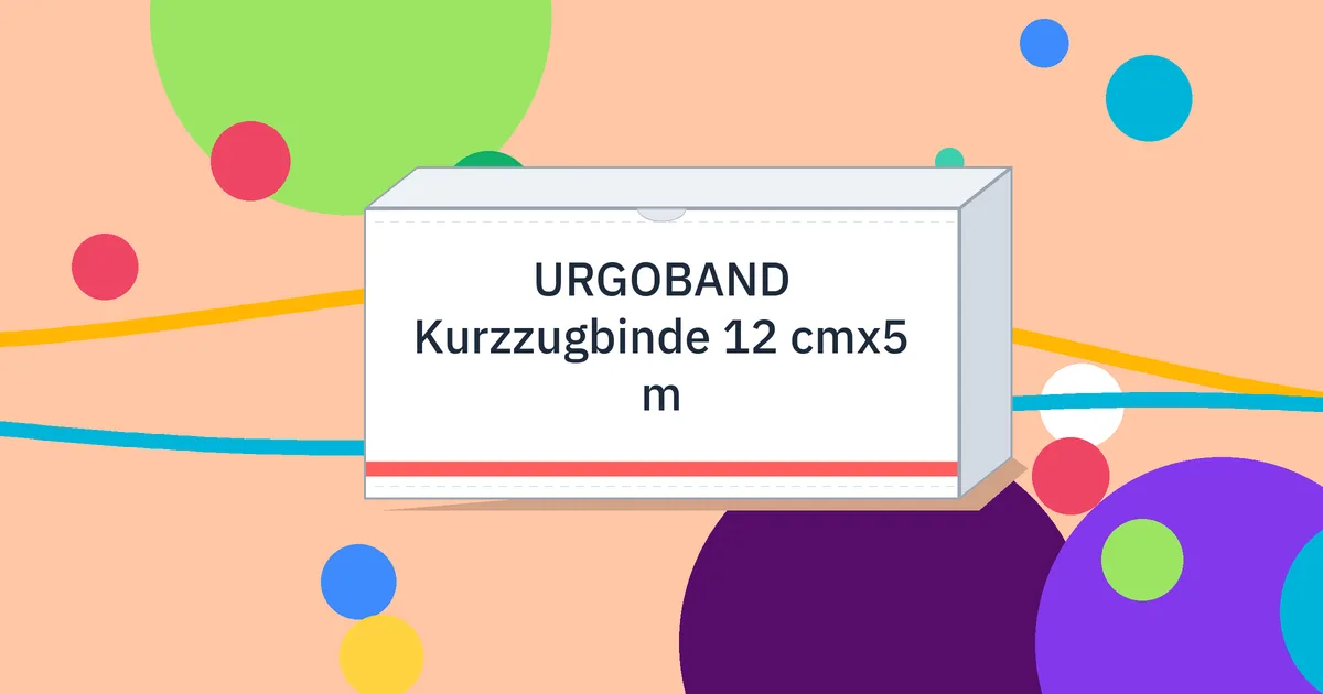 Symbolbild: Packung mit der Aufschrift URGOBAND Kurzzugbinde 12 cmx5 m (PZN 04997243) – Verfügbarkeit und Bezug in Apotheken in Frankfurt am Main