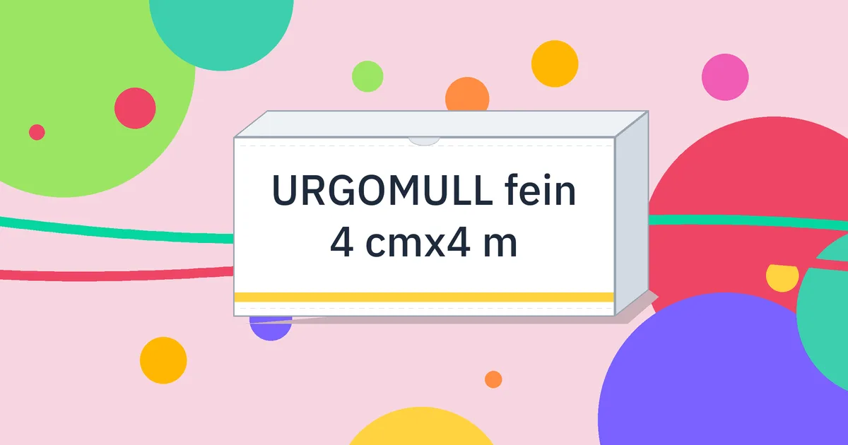 Symbolbild: Packung mit der Aufschrift URGOMULL fein 4 cmx4 m (PZN 07244030) – Verfügbarkeit und Bezug in Apotheken in Frankfurt am Main