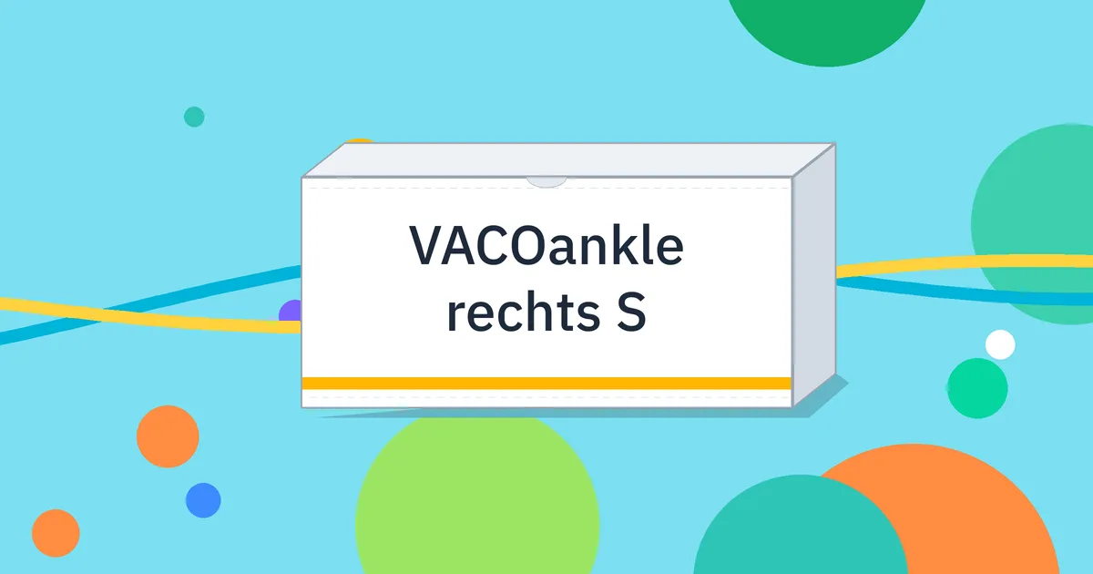 Symbolbild: Packung mit der Aufschrift VACOankle rechts S (PZN 06881409) – Verfügbarkeit und Bezug in Apotheken in Frankfurt am Main
