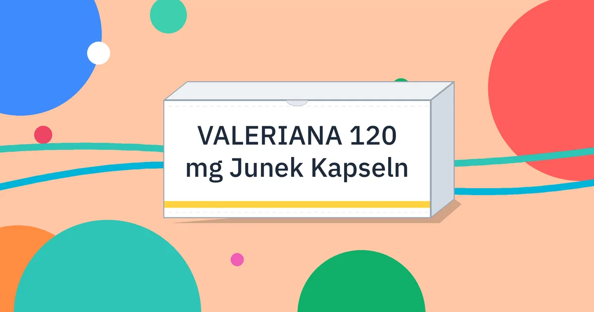 Symbolbild: Packung mit der Aufschrift VALERIANA 120 mg Junek Kapseln (PZN 10336563) – Verfügbarkeit und Bezug in Apotheken in Frankfurt am Main