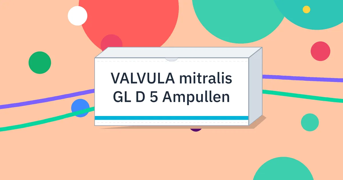Symbolbild: Packung mit der Aufschrift VALVULA mitralis GL D 5 Ampullen (PZN 03790238) – Verfügbarkeit und Bezug in Apotheken in Frankfurt am Main