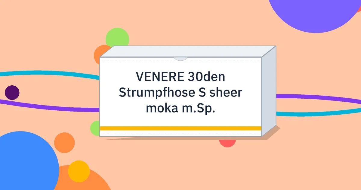 Symbolbild: Packung mit der Aufschrift VENERE 30den Strumpfhose S sheer moka m.Sp. (PZN 16172068) – Verfügbarkeit und Bezug in Apotheken in Frankfurt am Main