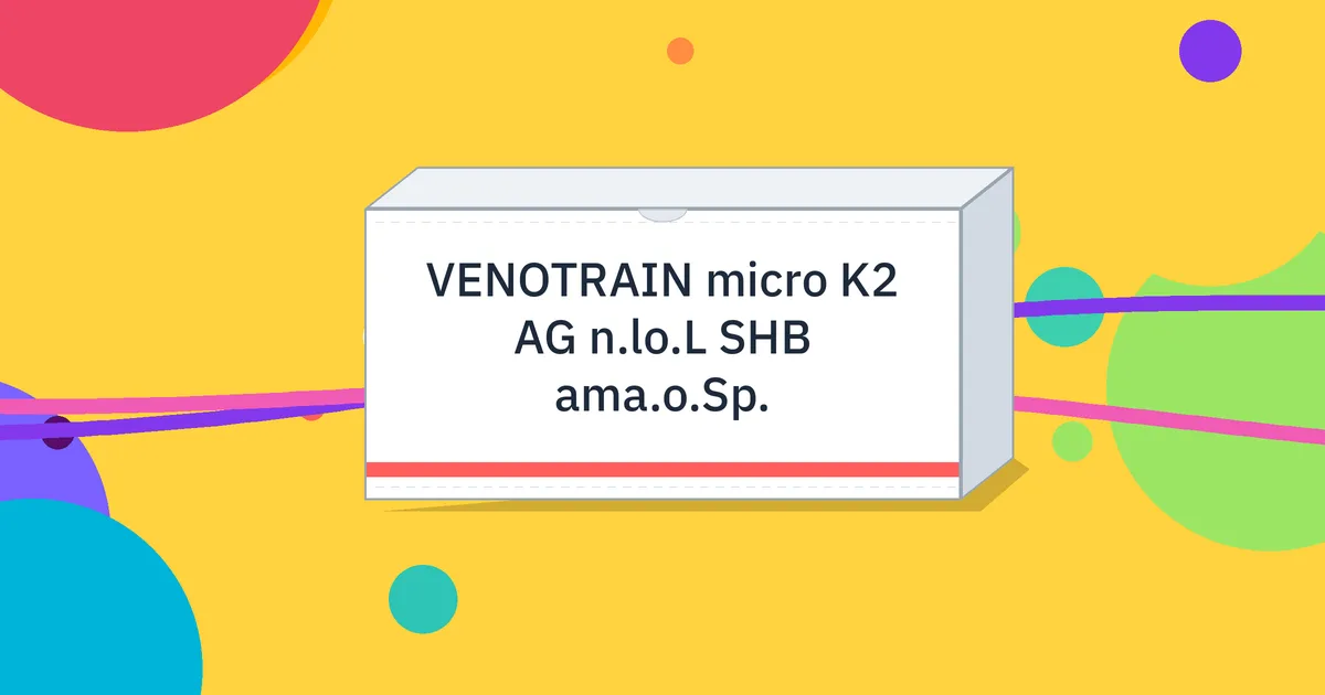 Symbolbild: Packung mit der Aufschrift VENOTRAIN micro K2 AG n.lo.L SHB ama.o.Sp. (PZN 05715086) – Verfügbarkeit und Bezug in Apotheken in Frankfurt am Main