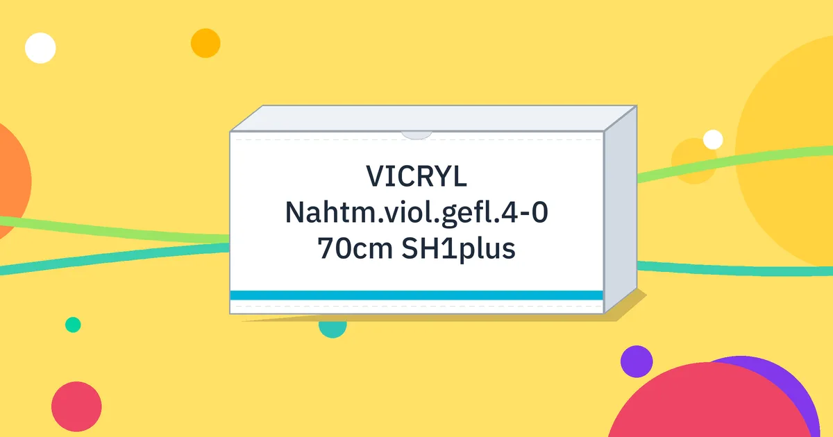 Symbolbild: Packung mit der Aufschrift VICRYL Nahtm.viol.gefl.4-0 70cm SH1plus (PZN 16809985) – Verfügbarkeit und Bezug in Apotheken in Frankfurt am Main