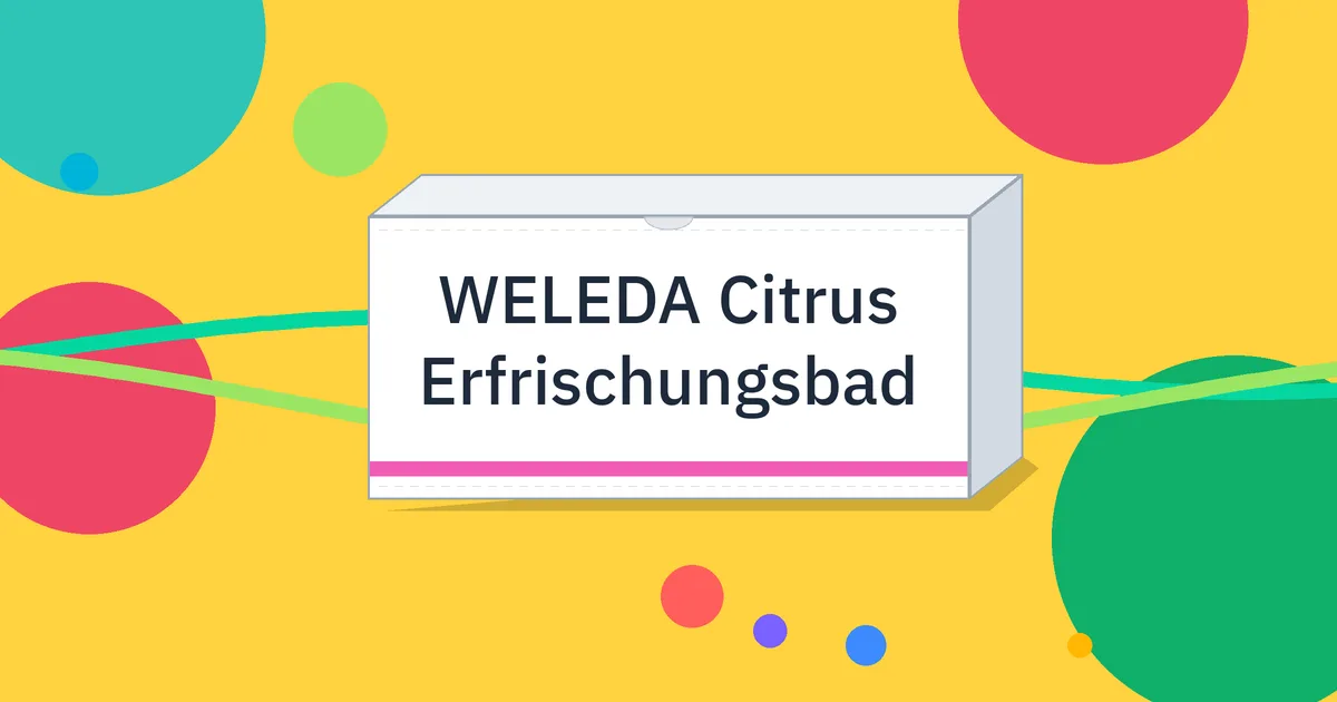 Symbolbild: Packung mit der Aufschrift WELEDA Citrus Erfrischungsbad (PZN 00650815) – Verfügbarkeit und Bezug in Apotheken in Frankfurt am Main