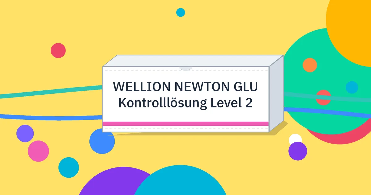 Symbolbild: Packung mit der Aufschrift WELLION NEWTON GLU Kontrolllösung Level 2 (PZN 16751932) – Verfügbarkeit und Bezug in Apotheken in Frankfurt am Main