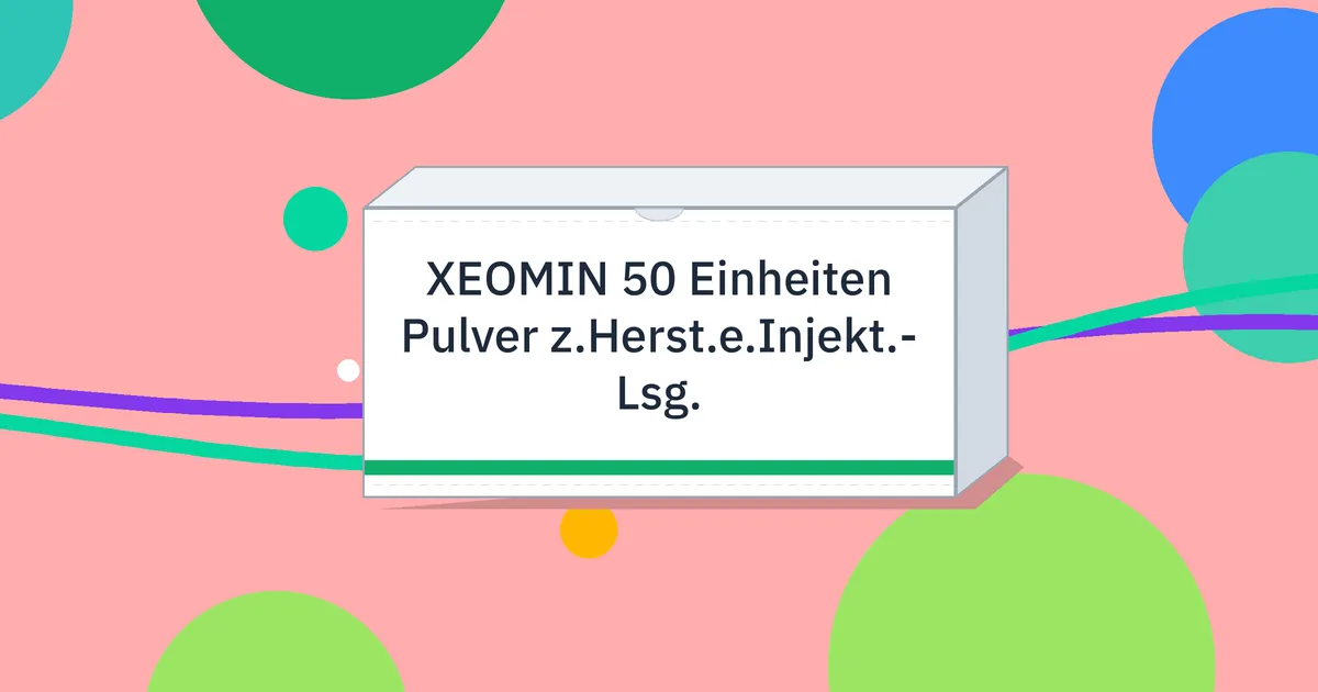 Symbolbild: Packung mit der Aufschrift XEOMIN 50 Einheiten Pulver z.Herst.e.Injekt.-Lsg. (PZN 16884751) – Verfügbarkeit und Bezug in Apotheken in Frankfurt am Main