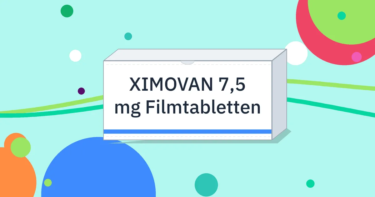 Symbolbild: Packung mit der Aufschrift XIMOVAN 7,5 mg Filmtabletten (PZN 17543762) – Verfügbarkeit und Bezug in Apotheken in Frankfurt am Main