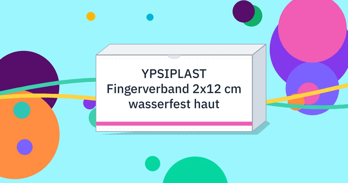 Symbolbild: Packung mit der Aufschrift YPSIPLAST Fingerverband 2x12 cm wasserfest haut (PZN 12603318) – Verfügbarkeit und Bezug in Apotheken in Frankfurt am Main
