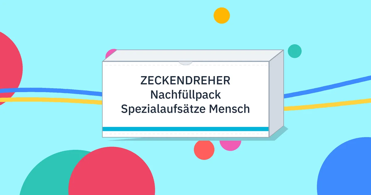 Symbolbild: Packung mit der Aufschrift ZECKENDREHER Nachfüllpack Spezialaufsätze Mensch (PZN 17511822) – Verfügbarkeit und Bezug in Apotheken in Frankfurt am Main