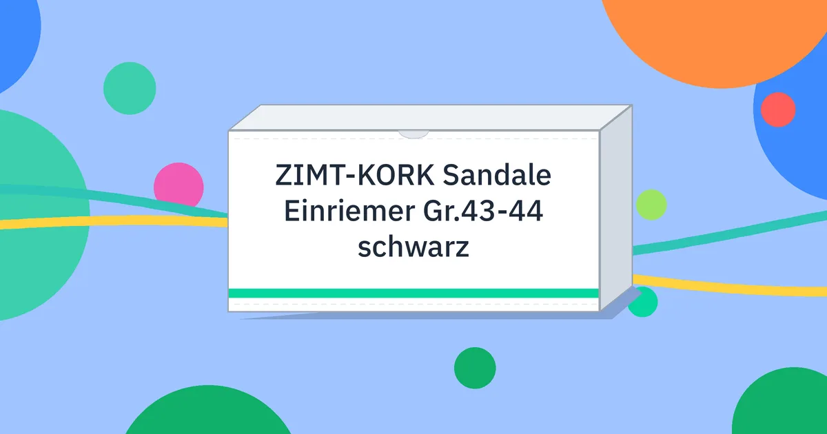 Symbolbild: Packung mit der Aufschrift ZIMT-KORK Sandale Einriemer Gr.43-44 schwarz (PZN 19265333) – Verfügbarkeit und Bezug in Apotheken in Frankfurt am Main
