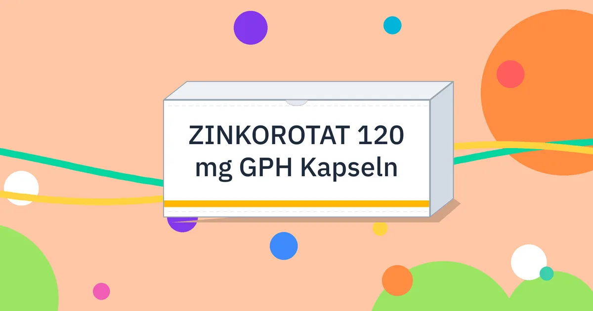 Symbolbild: Packung mit der Aufschrift ZINKOROTAT 120 mg GPH Kapseln (PZN 11075159) – Verfügbarkeit und Bezug in Apotheken in Frankfurt am Main