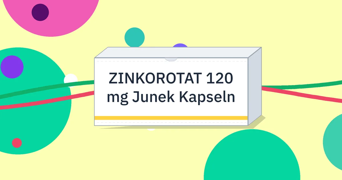Symbolbild: Packung mit der Aufschrift ZINKOROTAT 120 mg Junek Kapseln (PZN 11072764) – Verfügbarkeit und Bezug in Apotheken in Frankfurt am Main