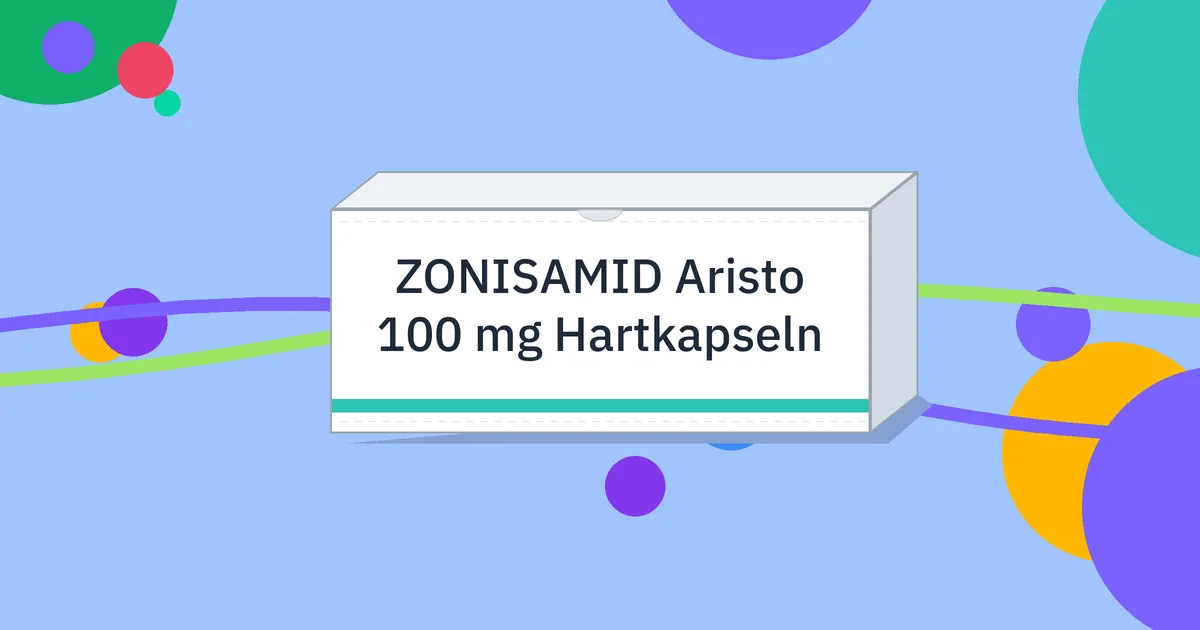 Symbolbild: Packung mit der Aufschrift ZONISAMID Aristo 100 mg Hartkapseln (PZN 11853421) – Verfügbarkeit und Bezug in Apotheken in Frankfurt am Main