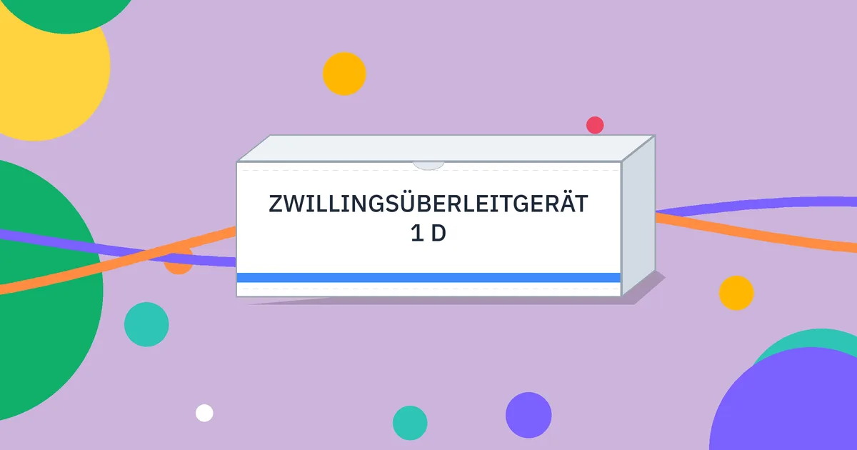 Symbolbild: Packung mit der Aufschrift ZWILLINGSÜBERLEITGERÄT 1 D (PZN 00891708) – Verfügbarkeit und Bezug in Apotheken in Frankfurt am Main