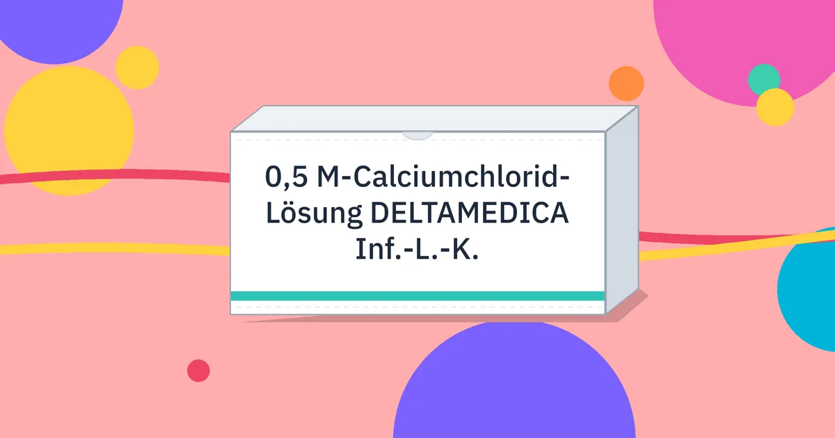 Symbolbild: Packung mit der Aufschrift 0,5 M-Calciumchlorid-Lösung DELTAMEDICA Inf.-L.-K. (PZN 19152250) – Verfügbarkeit und Bezug in Apotheken in Frankfurt am Main