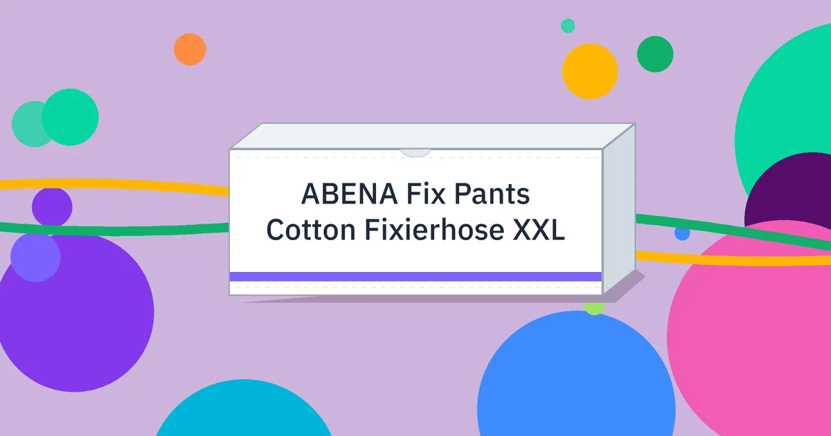 Symbolbild: Packung mit der Aufschrift ABENA Fix Pants Cotton Fixierhose XXL (PZN 18160885) – Verfügbarkeit und Bezug in Apotheken in Frankfurt am Main