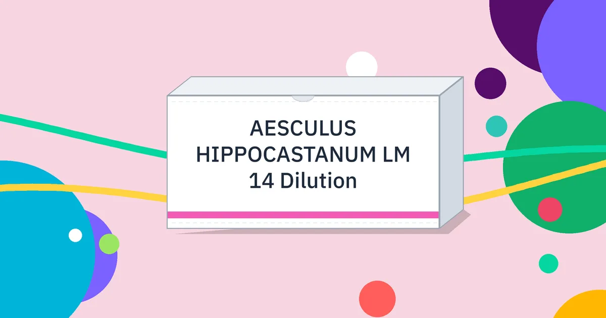 Symbolbild: Packung mit der Aufschrift AESCULUS HIPPOCASTANUM LM 14 Dilution (PZN 12755407) – Verfügbarkeit und Bezug in Apotheken in Frankfurt am Main