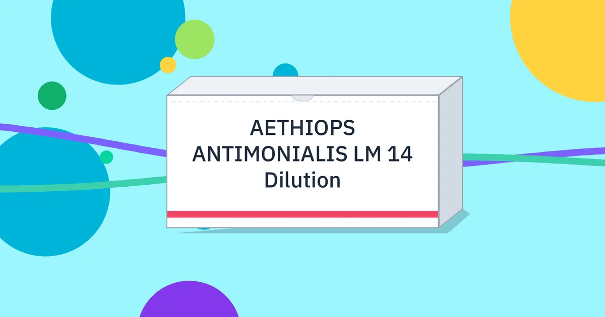 Symbolbild: Packung mit der Aufschrift AETHIOPS ANTIMONIALIS LM 14 Dilution (PZN 13301105) – Verfügbarkeit und Bezug in Apotheken in Frankfurt am Main