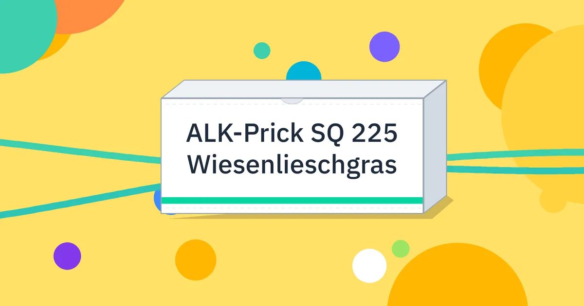 Symbolbild: Packung mit der Aufschrift ALK-Prick SQ 225 Wiesenlieschgras (PZN 02529182) – Verfügbarkeit und Bezug in Apotheken in Frankfurt am Main