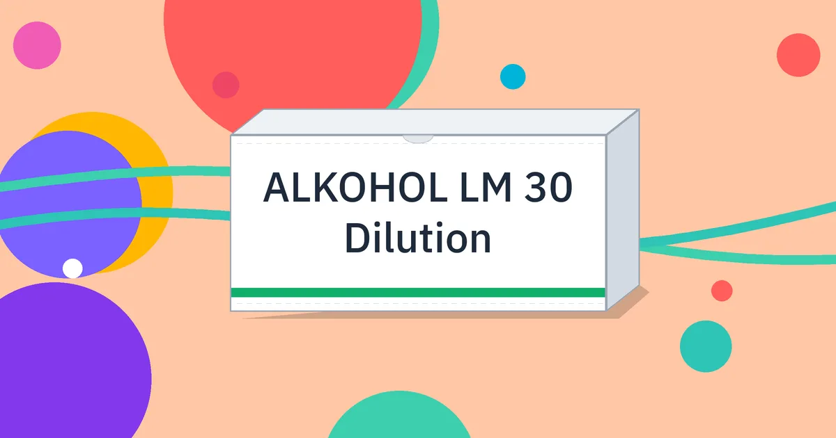 Symbolbild: Packung mit der Aufschrift ALKOHOL LM 30 Dilution (PZN 13311291) – Verfügbarkeit und Bezug in Apotheken in Frankfurt am Main