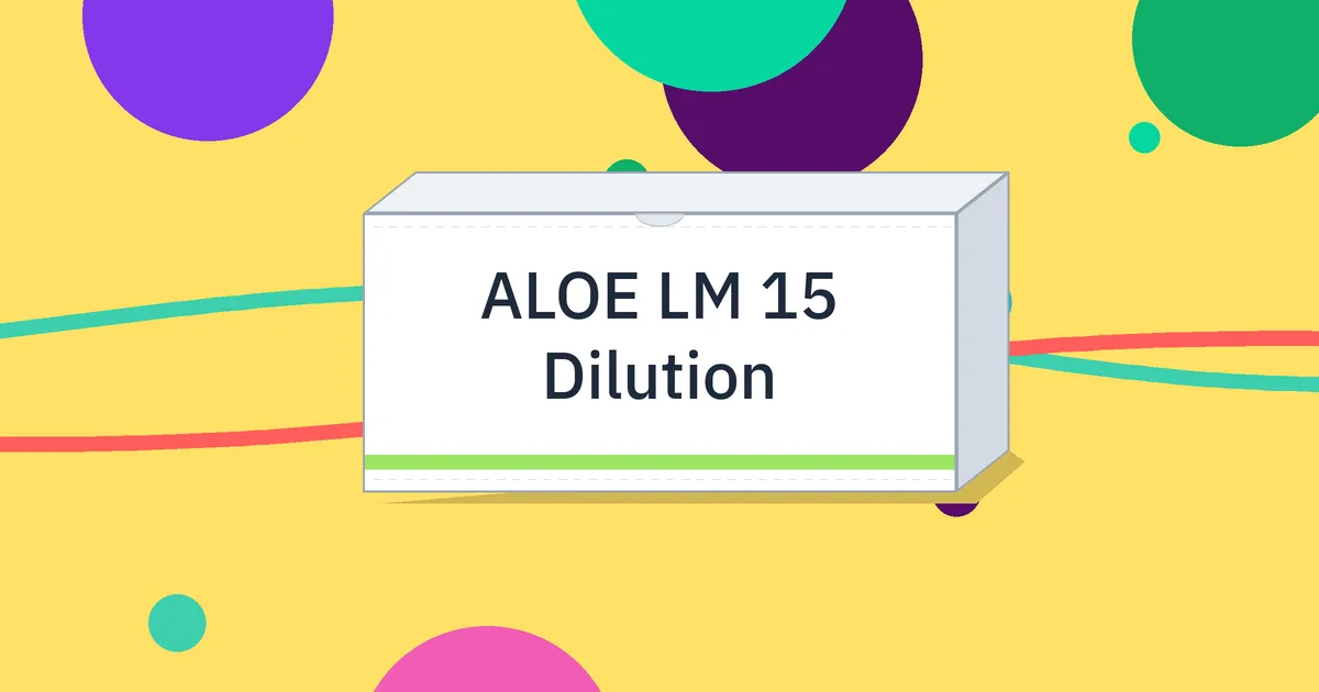Symbolbild: Packung mit der Aufschrift ALOE LM 15 Dilution (PZN 12757547) – Verfügbarkeit und Bezug in Apotheken in Frankfurt am Main