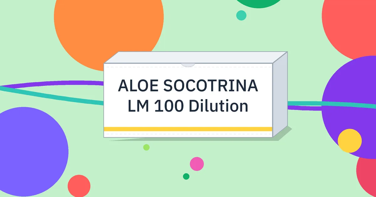Symbolbild: Packung mit der Aufschrift ALOE SOCOTRINA LM 100 Dilution (PZN 13313663) – Verfügbarkeit und Bezug in Apotheken in Frankfurt am Main