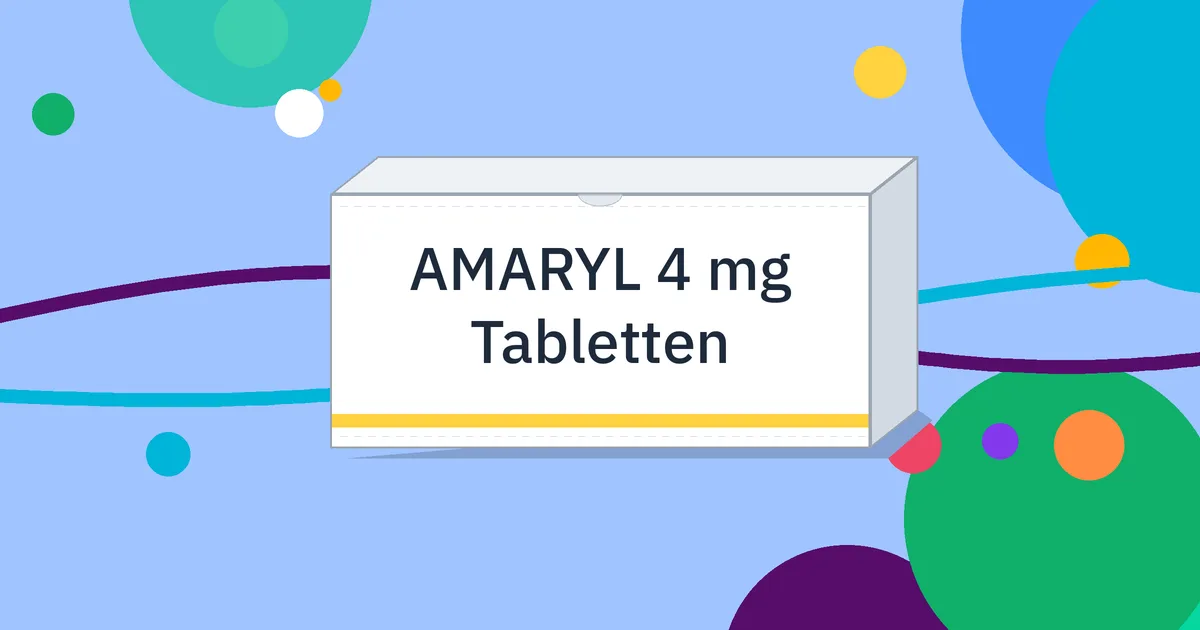 Symbolbild: Packung mit der Aufschrift AMARYL 4 mg Tabletten (PZN 09262374) – Verfügbarkeit und Bezug in Apotheken in Frankfurt am Main