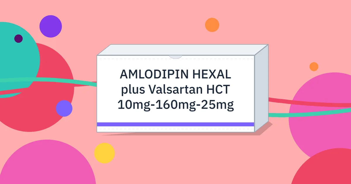 Symbolbild: Packung mit der Aufschrift AMLODIPIN HEXAL plus Valsartan HCT 10mg-160mg-25mg (PZN 15824913) – Verfügbarkeit und Bezug in Apotheken in Frankfurt am Main