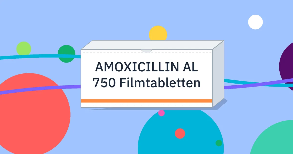 Symbolbild: Packung mit der Aufschrift AMOXICILLIN AL 750 Filmtabletten (PZN 04751447) – Verfügbarkeit und Bezug in Apotheken in Frankfurt am Main