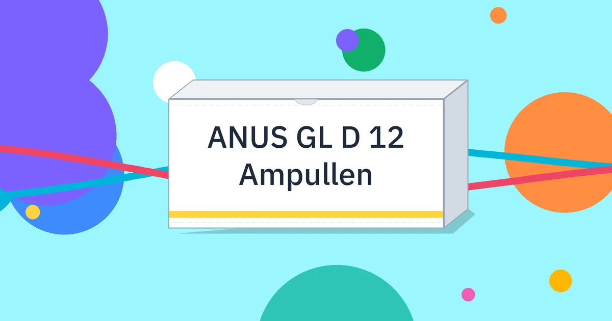 Symbolbild: Packung mit der Aufschrift ANUS GL D 12 Ampullen (PZN 02900920) – Verfügbarkeit und Bezug in Apotheken in Frankfurt am Main