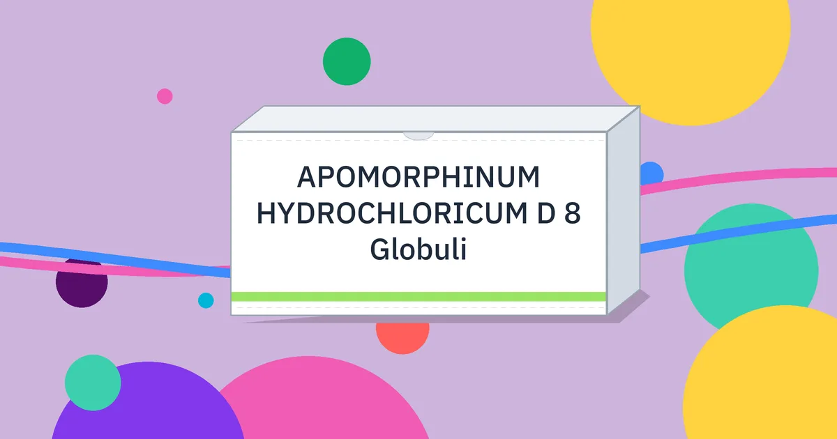 Symbolbild: Packung mit der Aufschrift APOMORPHINUM HYDROCHLORICUM D 8 Globuli (PZN 07454543) – Verfügbarkeit und Bezug in Apotheken in Frankfurt am Main