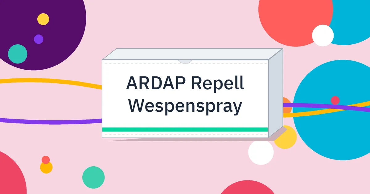 Symbolbild: Packung mit der Aufschrift ARDAP Repell Wespenspray (PZN 19293453) – Verfügbarkeit und Bezug in Apotheken in Frankfurt am Main